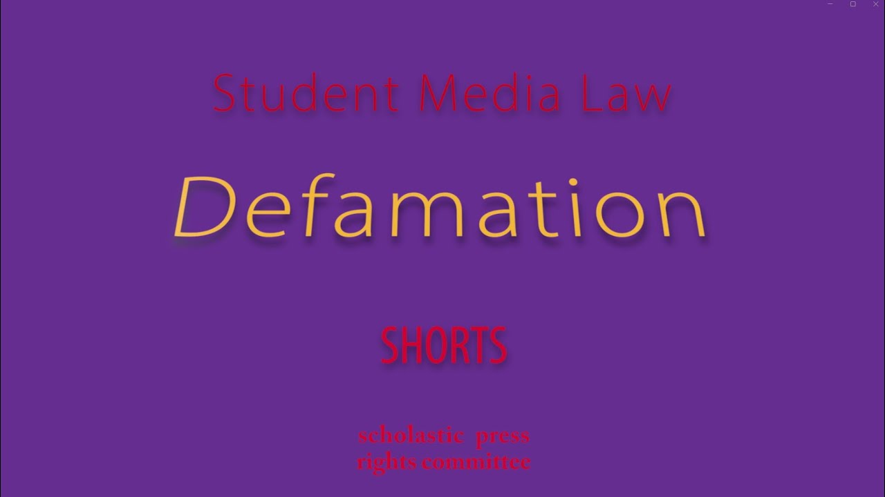 Defamation v2 - YouTube