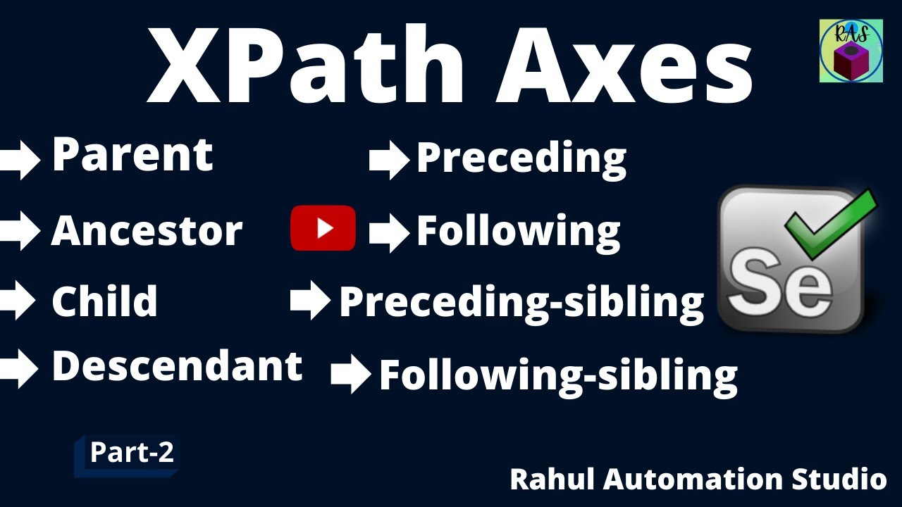 XPath Axes Ancestor Parent Following sibling Preceding sibling XPath Axes Ancestor Parent Following sibling Preceding sibling