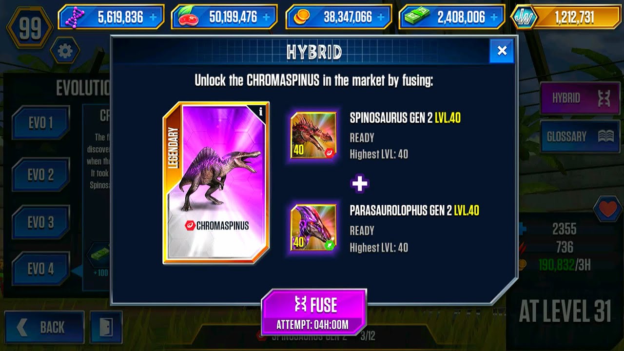 UNLOCK ALL SPINOSAURUS GEN 2 FAMILY | JURASSIC WORLD THE GAME - YouTube