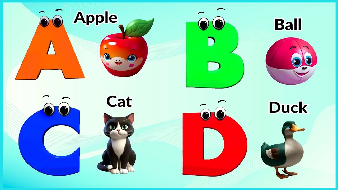 English alphabet II Learn Alphabet A to Z II ABC For kids II Learning A ...