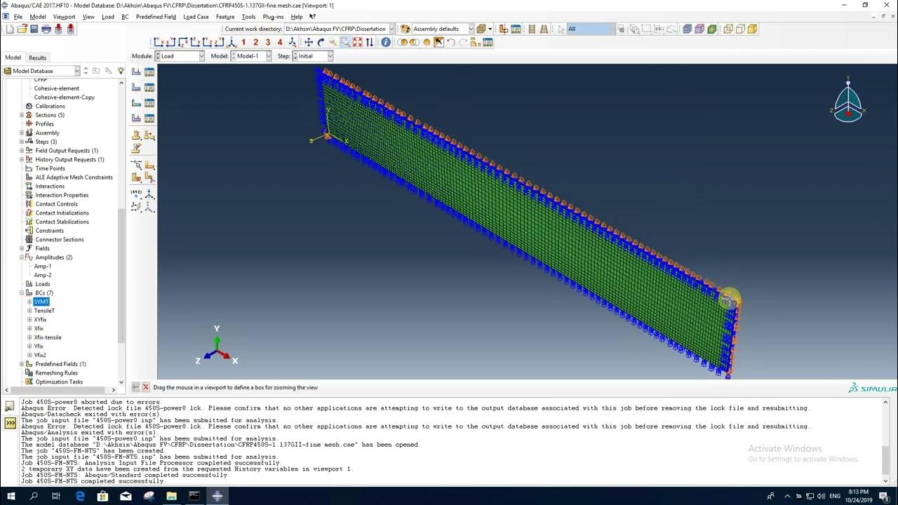 Mode I and II VCCT lecture Abaqus Tutorial - YouTube