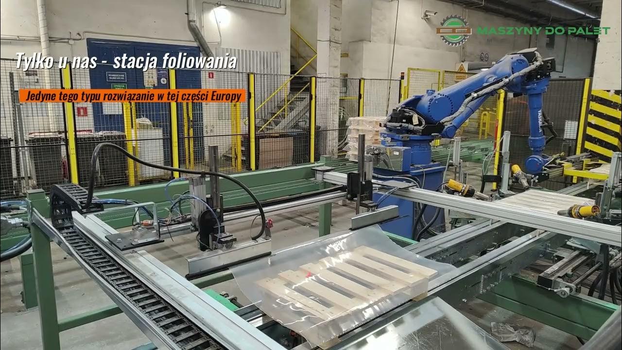 Robot do sztaplowania, układania palet, robot do palet Maszyny do Palet Serwis - YouTube