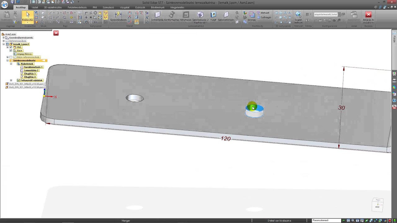 Solid Edge - Variations for holes - YouTube