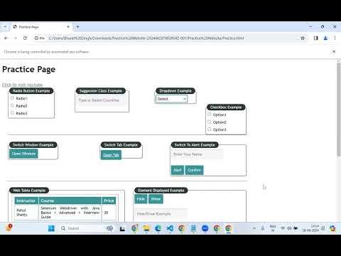 13) Handling Advance webElement Part-1 - YouTube