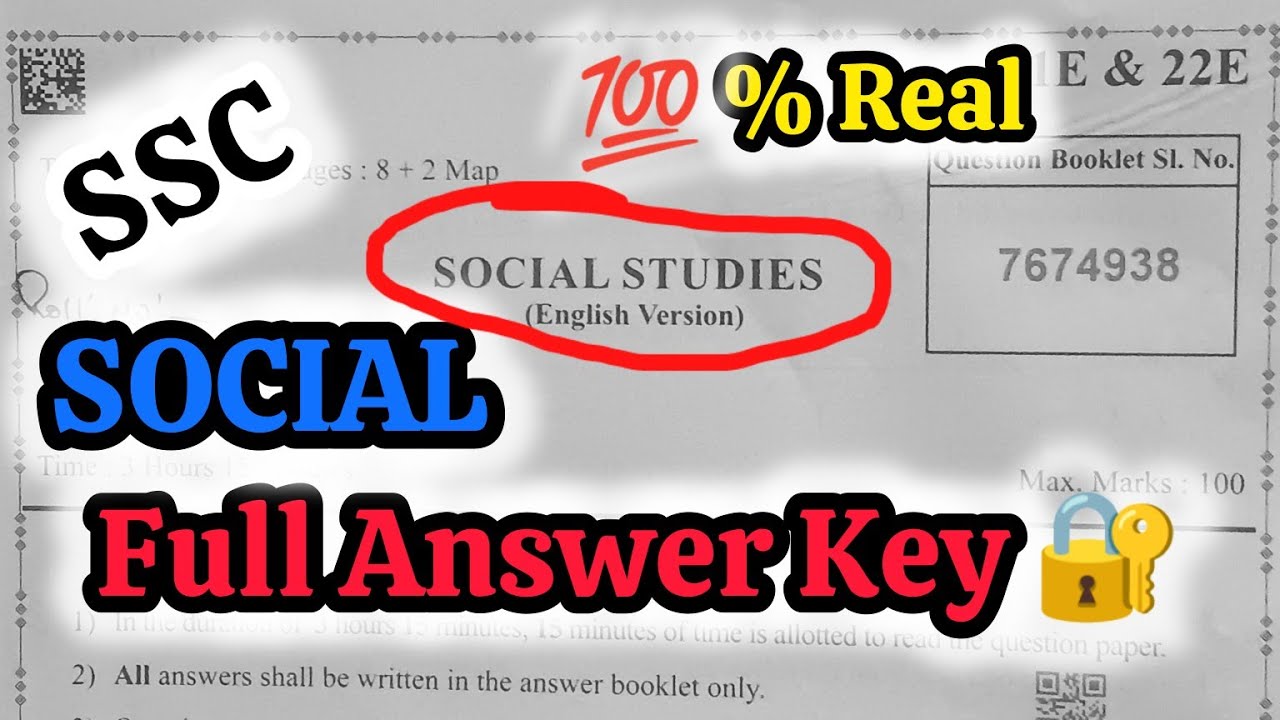 🔥10th SSC 💯SOCIAL Full Answers PUBLIC Question Paper | 💯SOCIAL Question ...