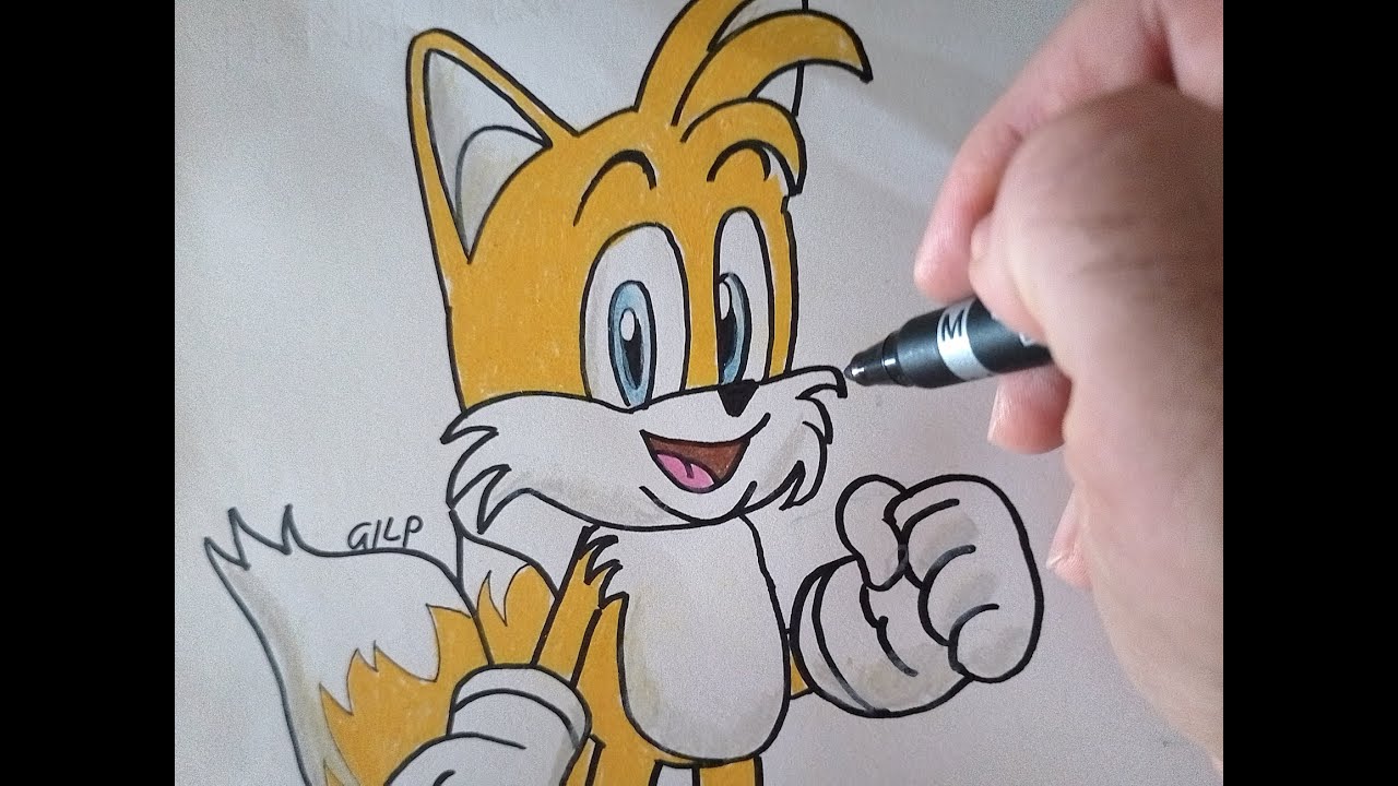 Cómo dibujar a Tails de Sonic - YouTube