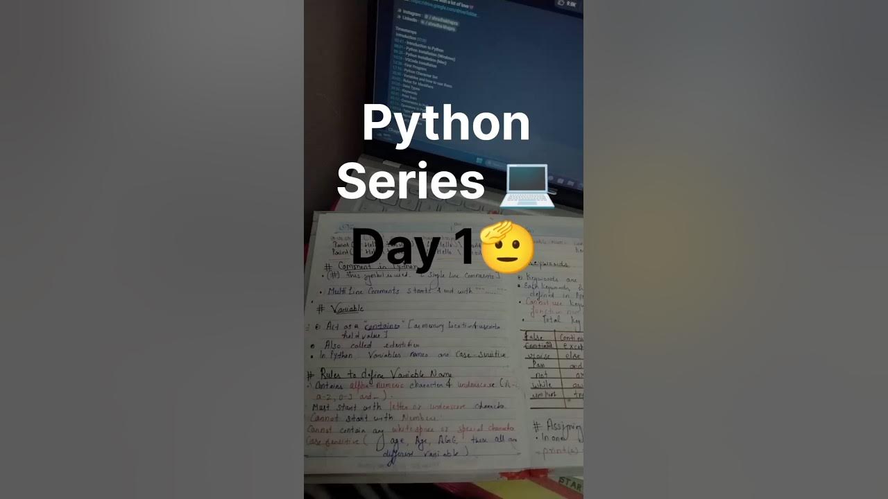 Day1of Python series 💻|SIM_vlogs#youtubeshorts #python#ytshorts#dailyvlog#minivlog#python - YouTube