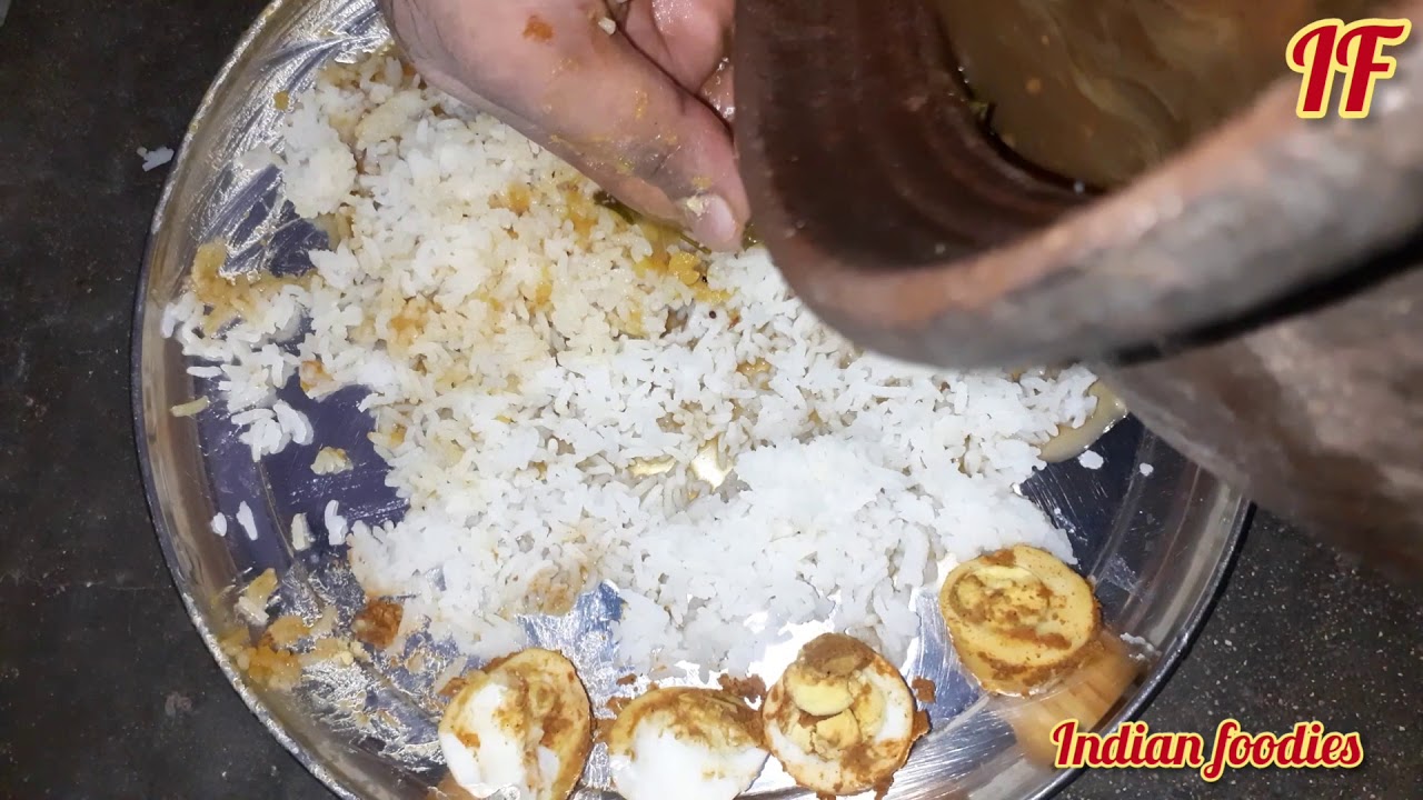 Rice with sambar and rasam side dish boiled egg pepper fry - YouTube