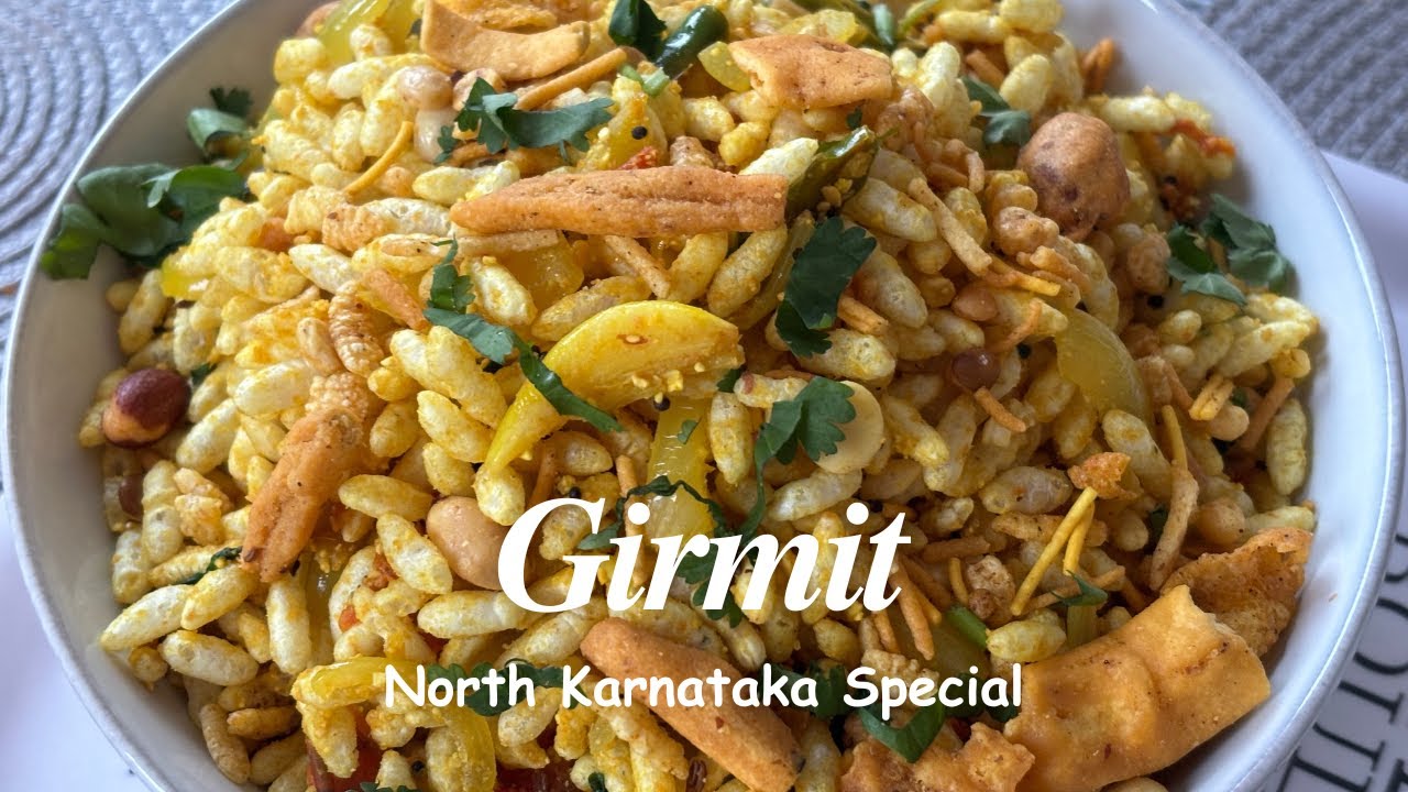 Quick & Easy Girmit Recipe | North Karnataka Special | Masala Puffed ...
