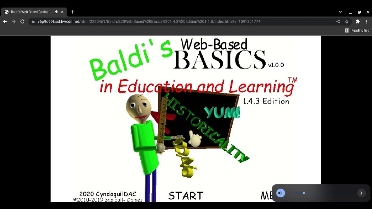 How to play baldi's basics on the web (web version) - YouTube