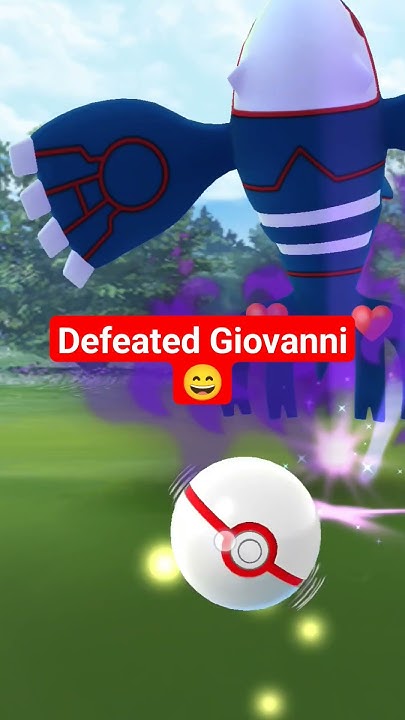 pokémon Go Defeated Giovanni Team Rocket Boss corght shadow kyogre ...