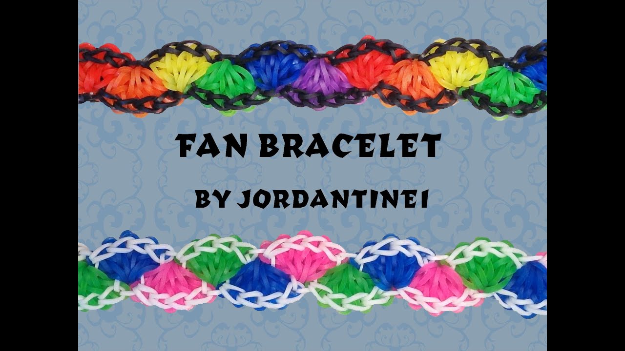 New Fan Bracelet - Rainbow Loom or Monster Tail or Finger Loom - YouTube