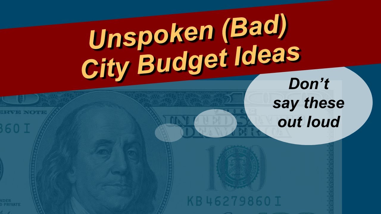 Bad Budget Ideas You Should Hear? (But Not Say!) - YouTube