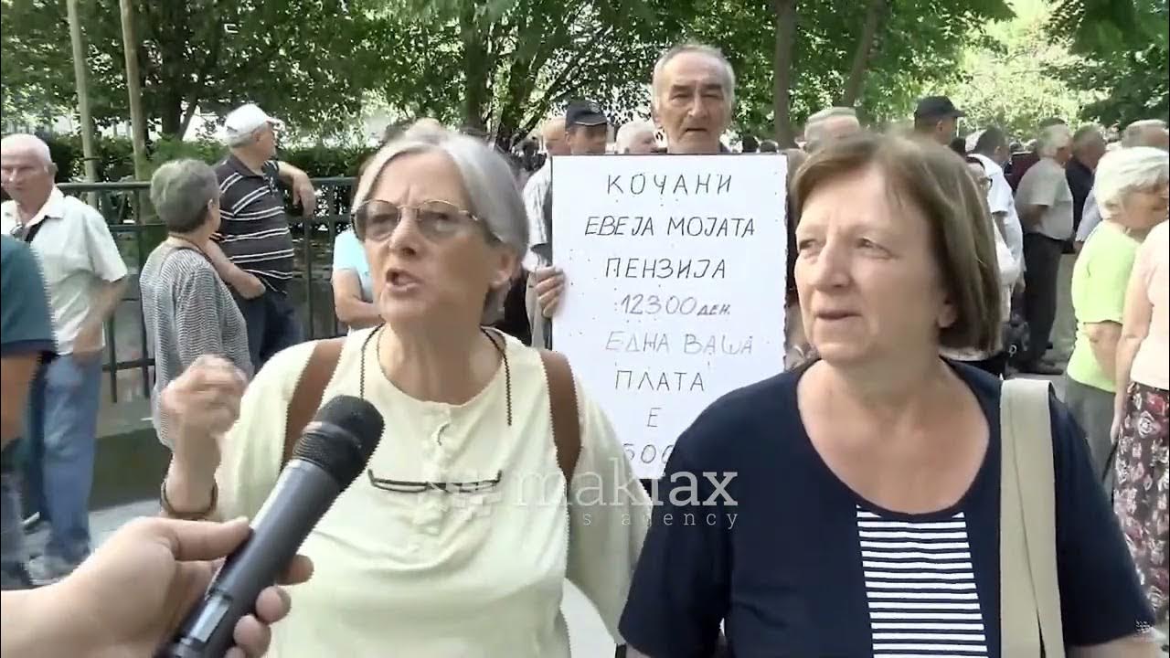 Пензионери од протестот Живееме со 12 000 пензија тоа е срамно за во