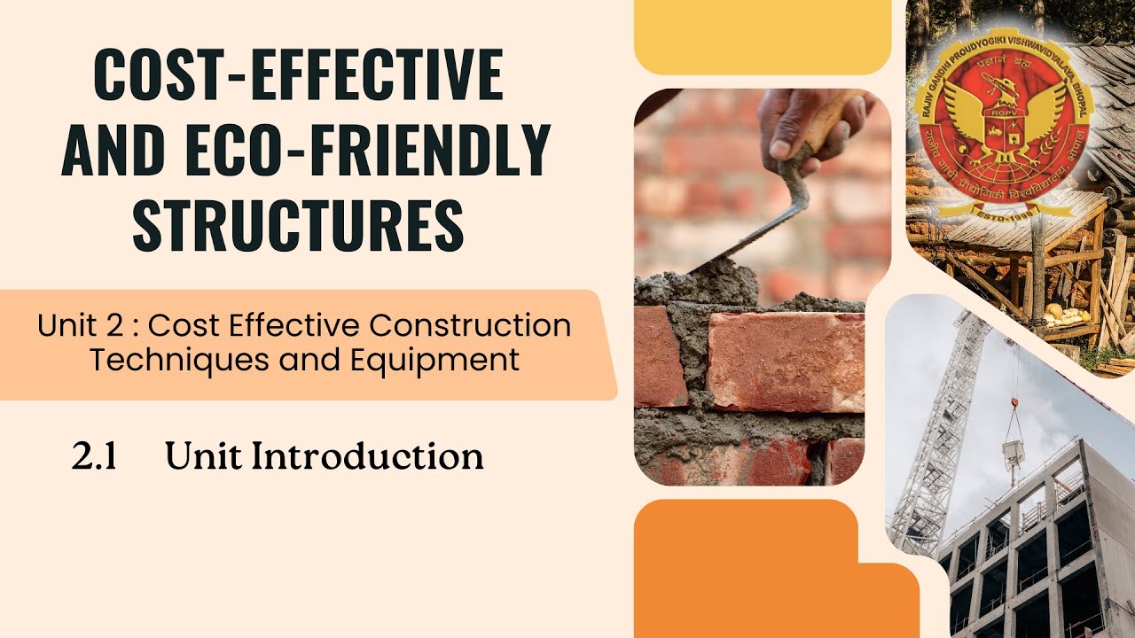 2.1 Introduction of Cost-Effective Construction Technique with ...