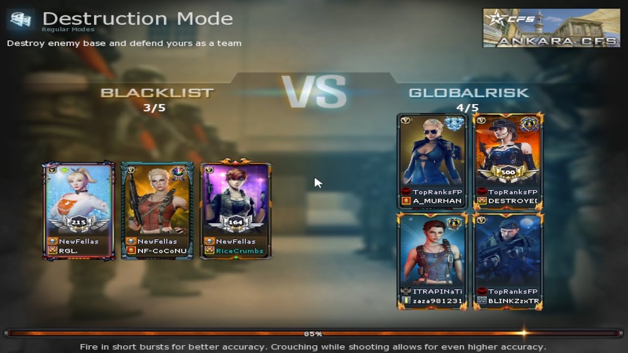 CROSSFIRE PHILIPPINES - 5V5 DESTRUCTION MODE | ANKARA CFS | FULL ...