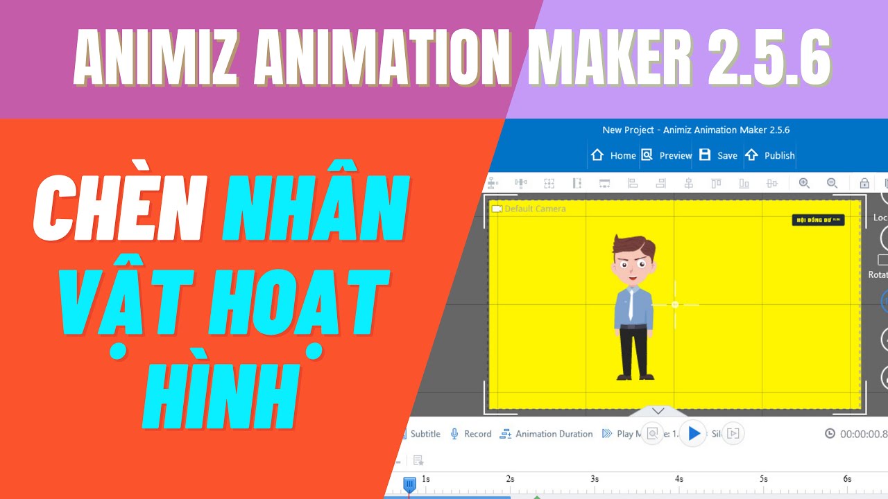 Hướng dẫn chèn NHÂN VẬT HOẠT HÌNH trong phần mềm Animiz | ANIMIZ ...