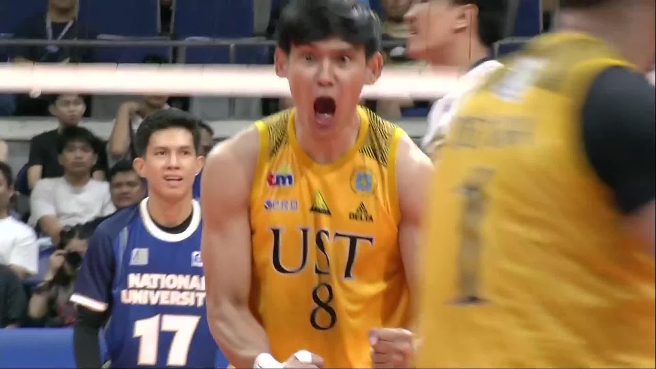 UST’s Sali, De Vega, Colinares SNATCHES FIRST SET vs NU | UAAP Season ...