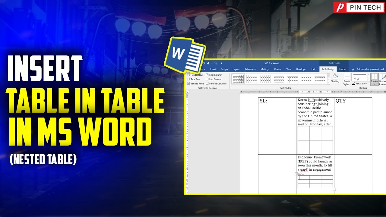 How To Insert Table In Table In Ms Word Insert Nested Table In Ms 2301
