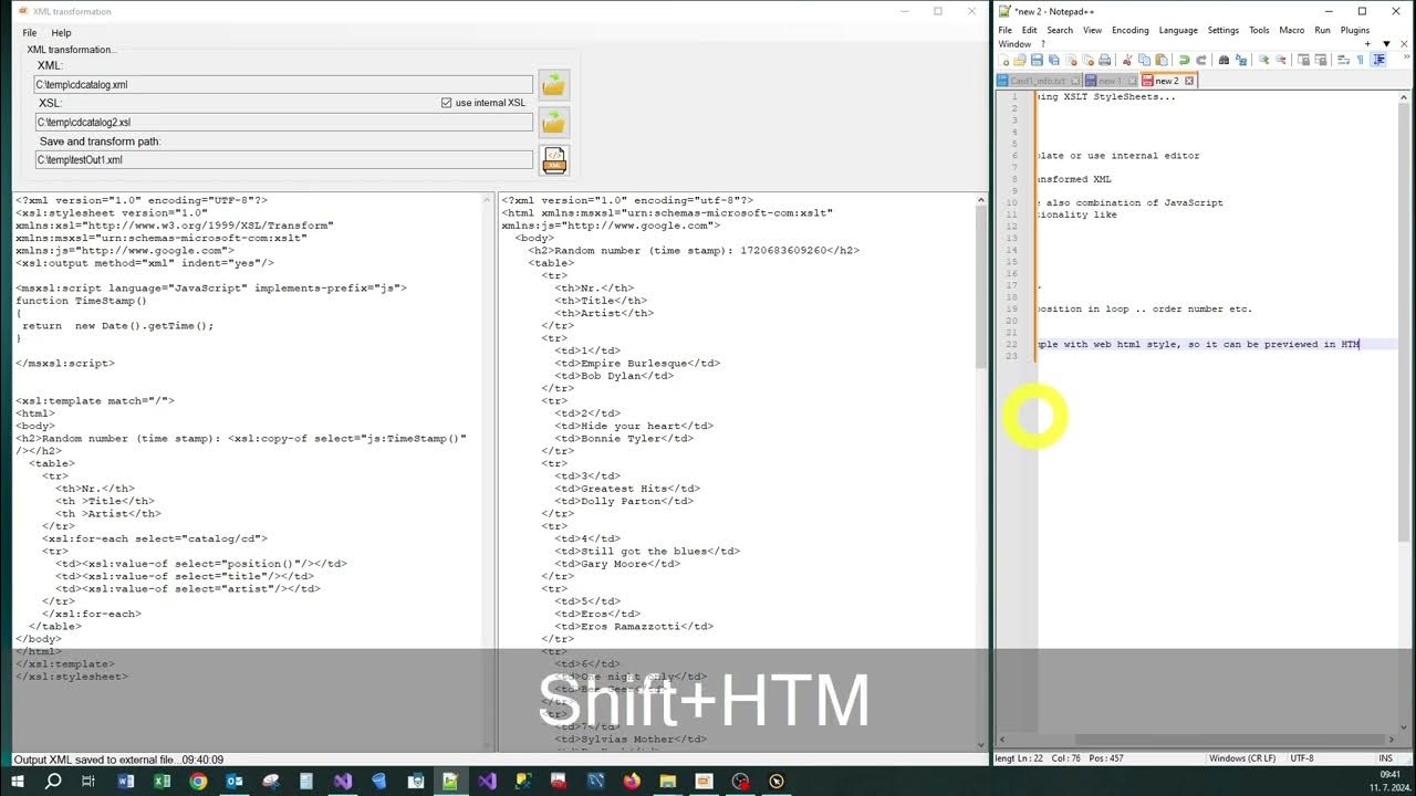 XML Transformator using XSLT stylesheet - YouTube