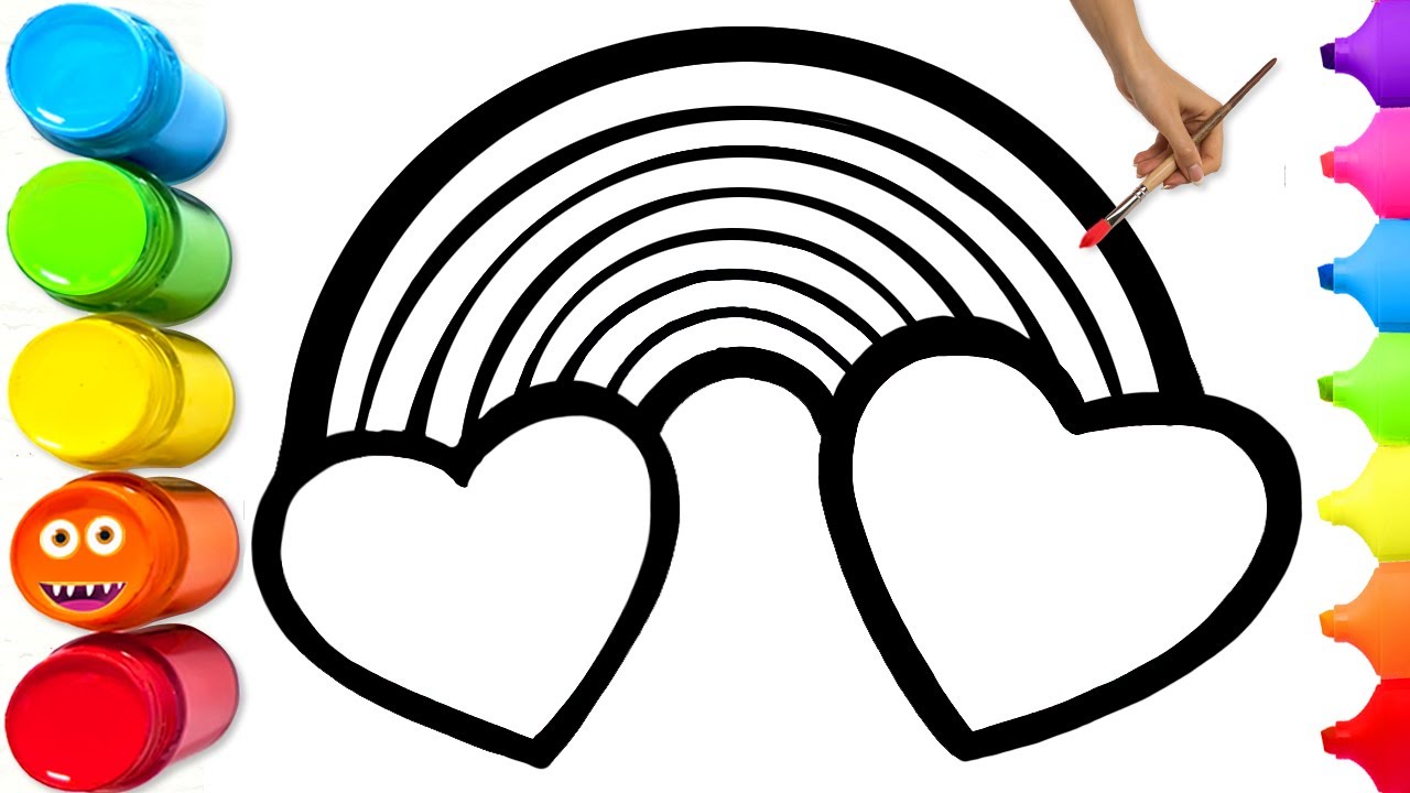 🌈💖 How To Draw a Rainbow Heart | Easy Step By Step Tutorial - YouTube
