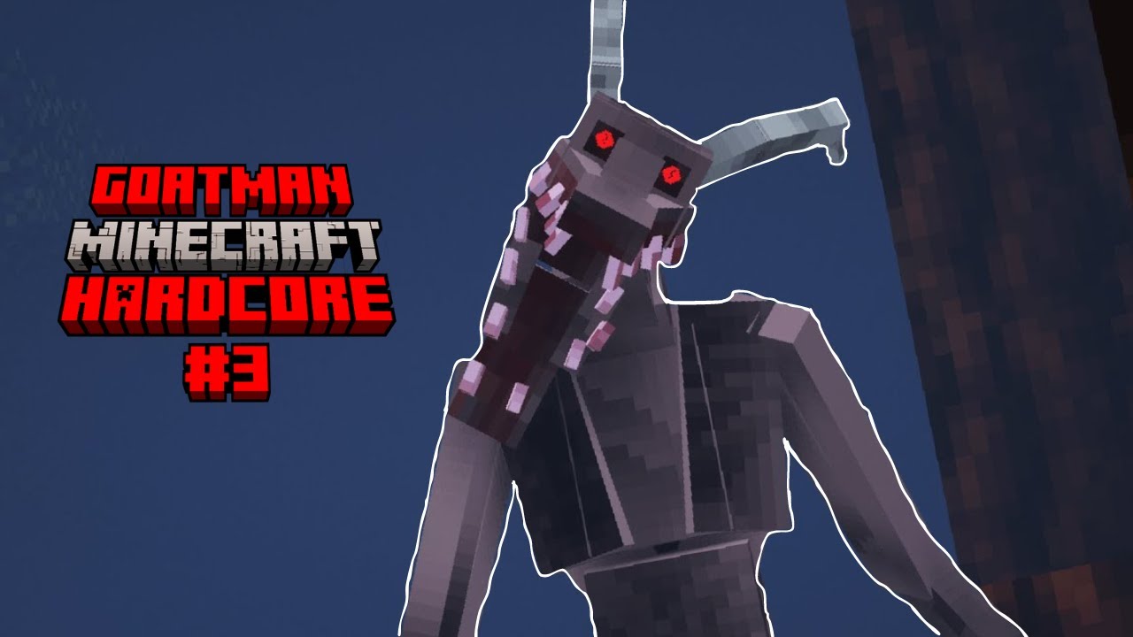 GOATMAN É ASSUSTADOR! - MINECRAFT HARDCORE #3 - YouTube