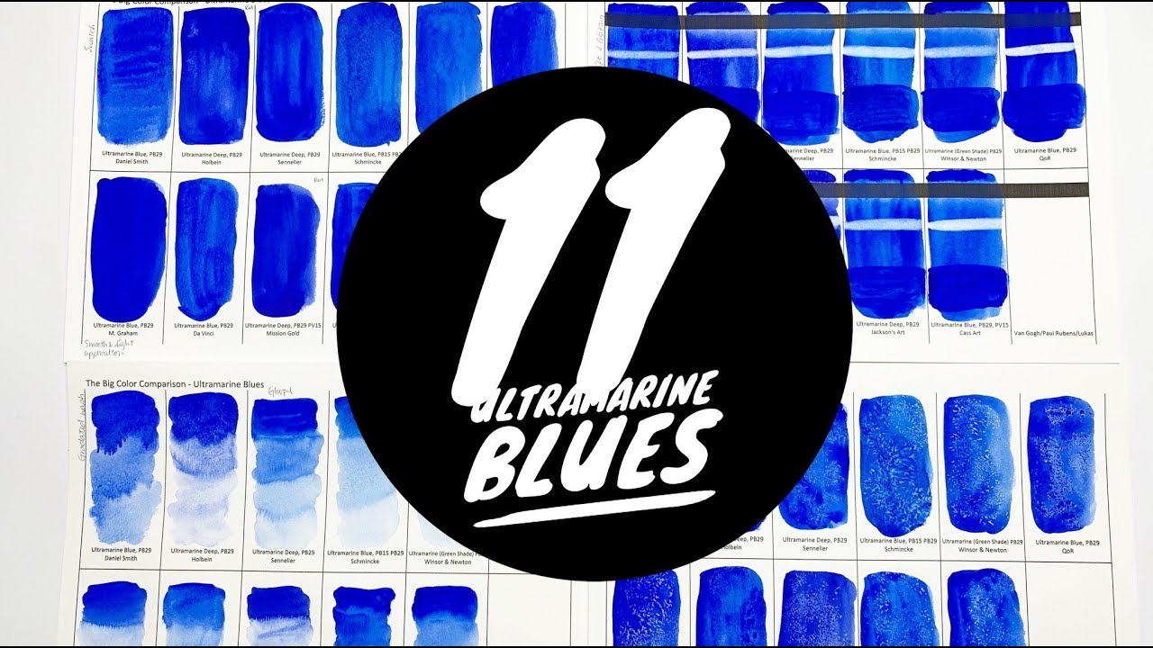 Colossal Color Showdown Ep. 1: Ultramarine Blues | Comparing 11 Brands ...