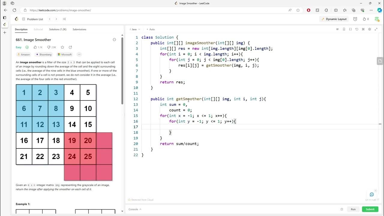 LeetCode 661 | Image Smoother | Java - YouTube