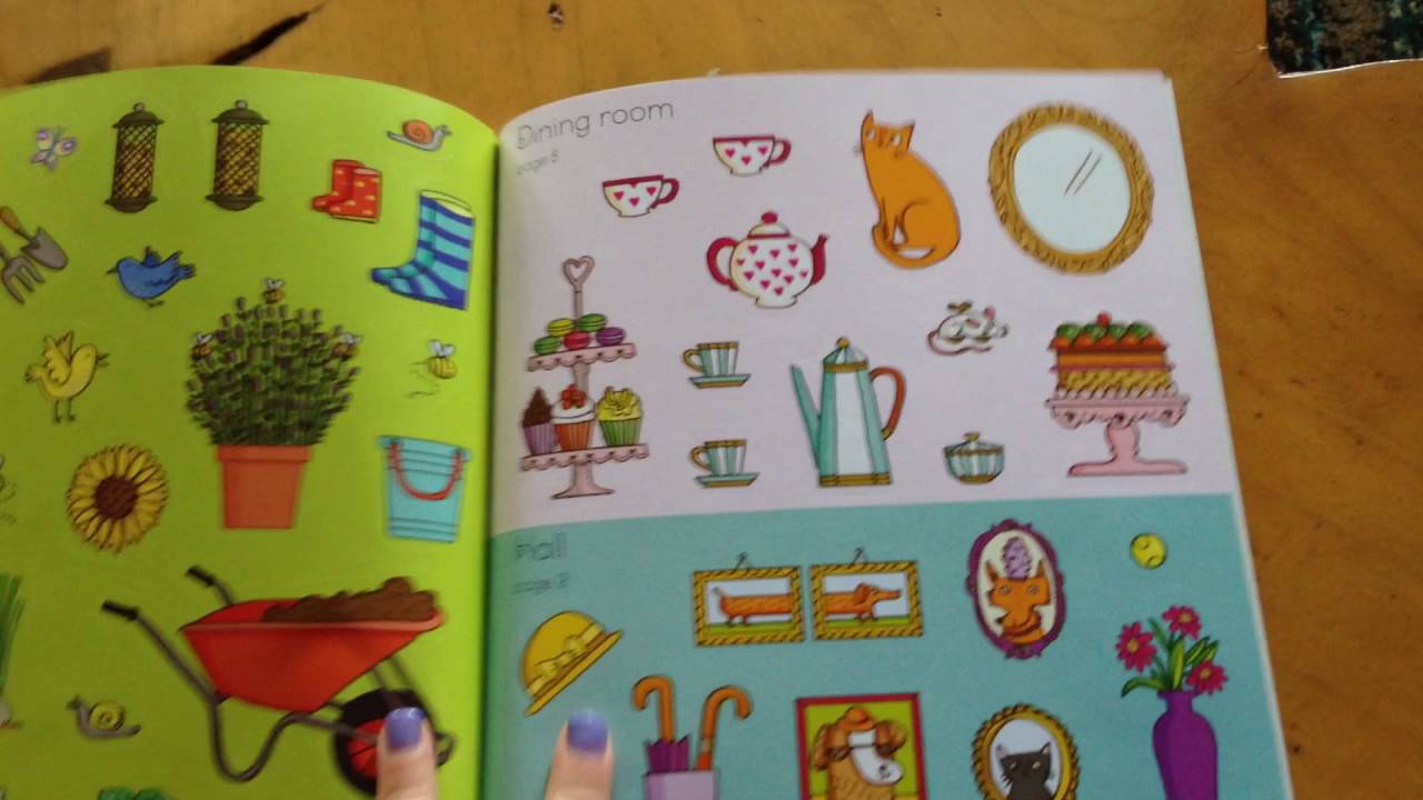 Usborne First Sticker Book Dollhouse - YouTube