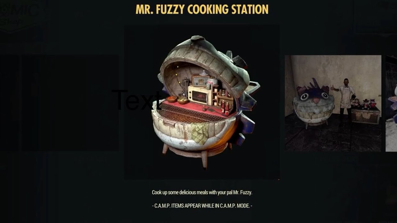Fallout 76 Mr Fuzzy Cooking Station Review - Free Item Mr Fuzzy Cooking ...