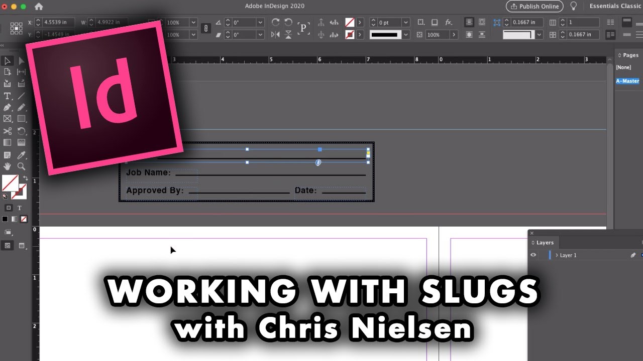Setting Up and Working with SLUGS in InDesign - YouTube