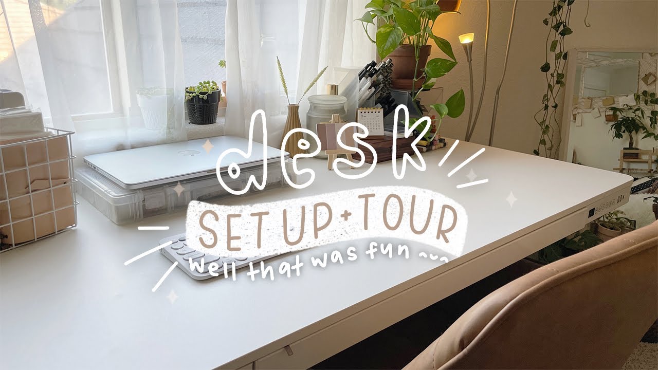 desk set up + tour | functional | aesthetic | minimal | 2021 - YouTube