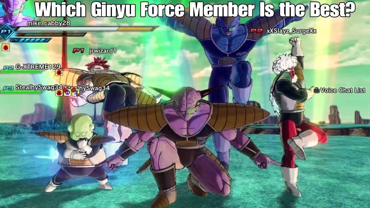 Xenoverse 2 Character Test! All Ginyu Force Members Against Each other ...
