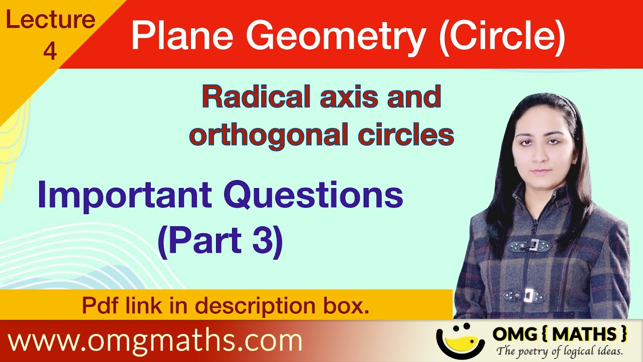 Circle | Redical axis| Orthogonal Circles | Important Questions | PYQ ...