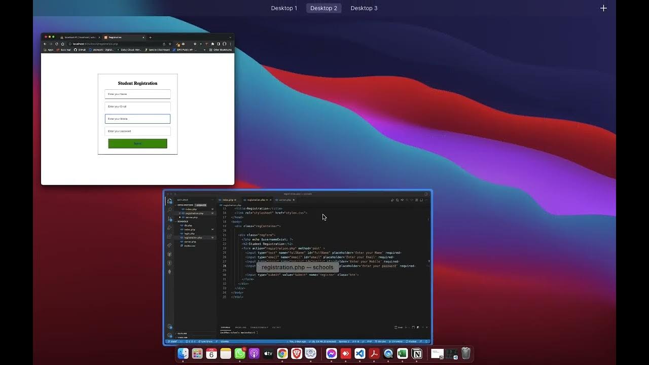 Part 1/3: Registration PHP MYSQL Snippet - YouTube