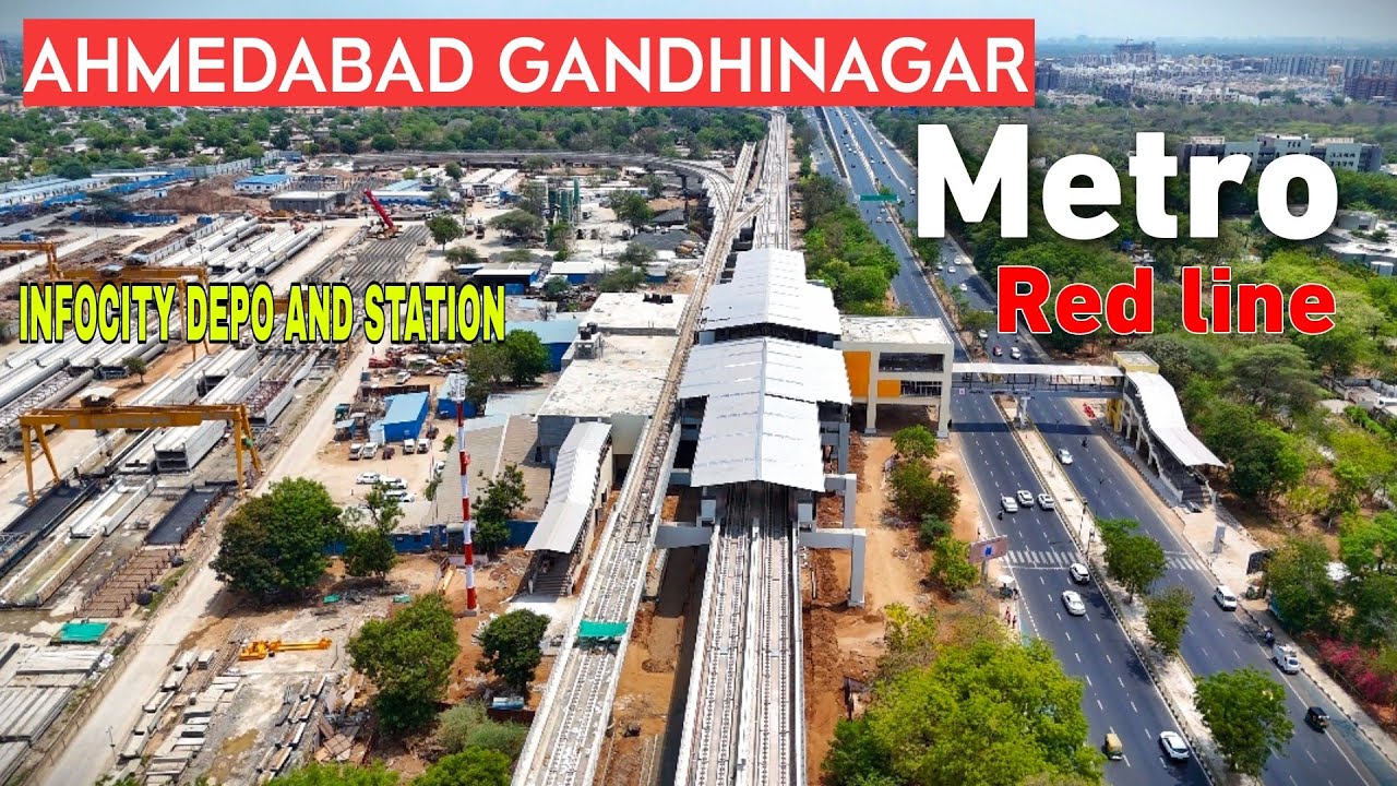 Ahmedabad-Gandhinagar Metro June Update | Phase 2 Red Line | Ahmedabad ...