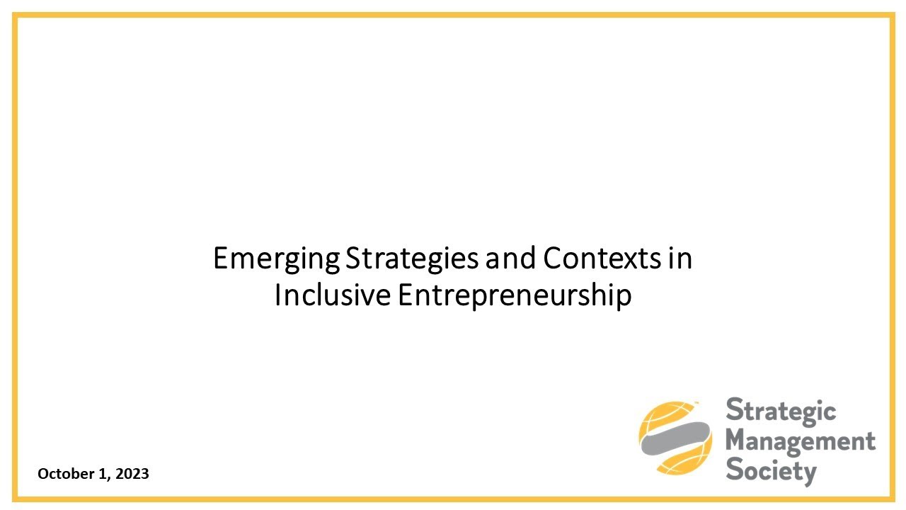 Emerging Strategies and Contexts - YouTube