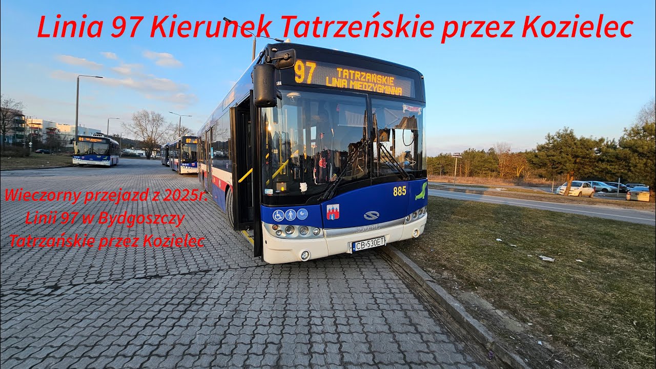 Linia 97 Kierunek Tatrzańskie przez Kozielec. Wieczorny Przejazd. - YouTube