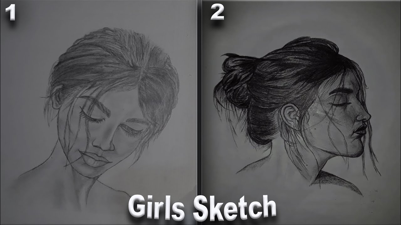 2 Girls Sketch | Pencil Drawing Time lapse - YouTube