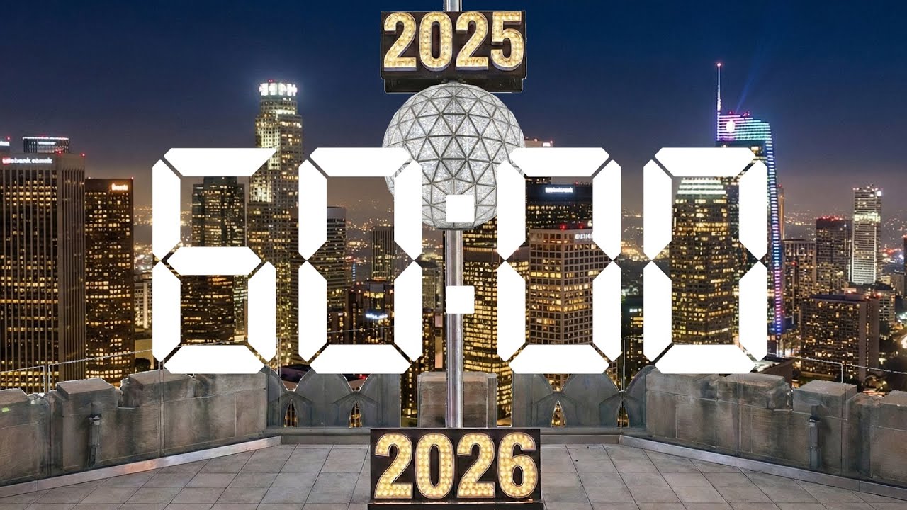 Los Angeles New Year's Eve Countdown 2026 | 1 Hour Timer | Post ...