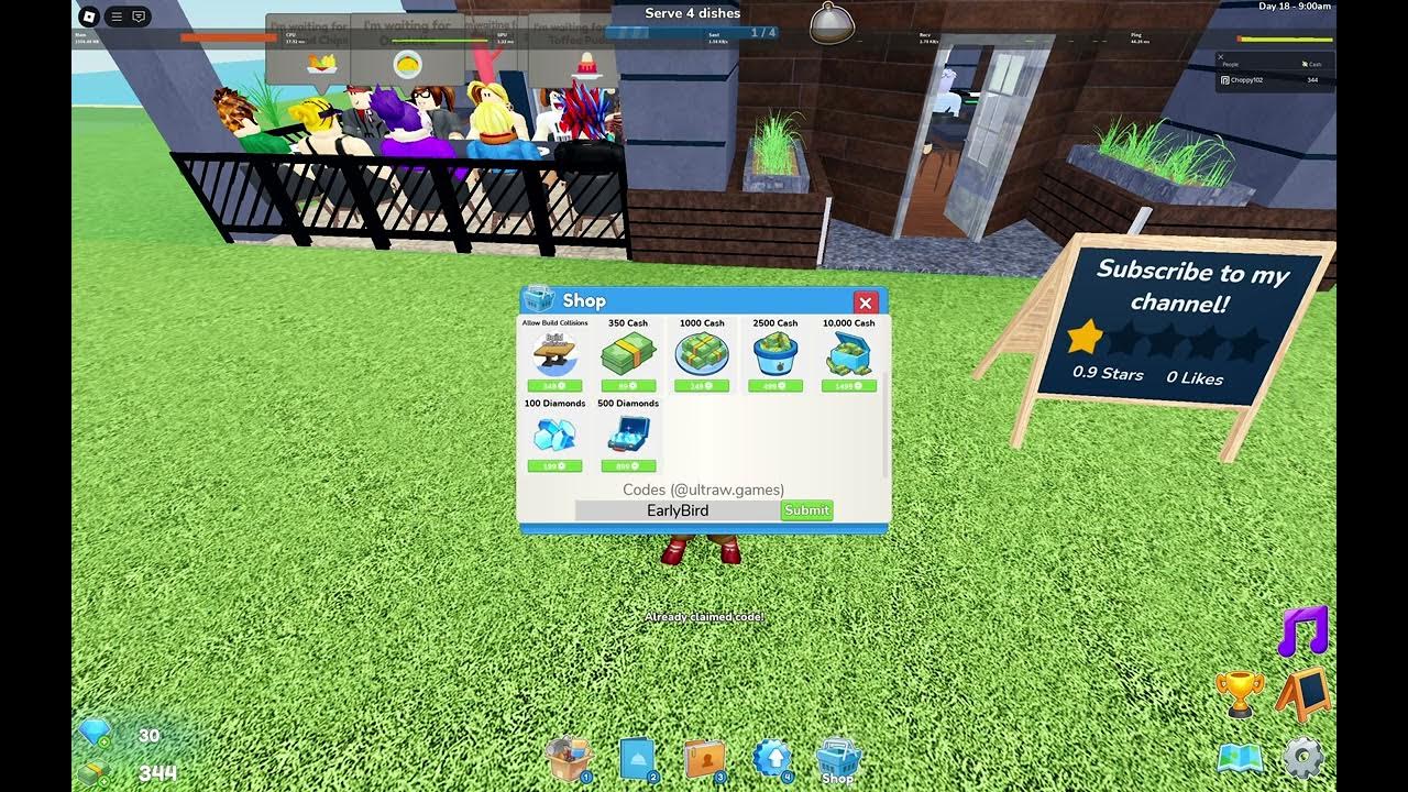 Roblox Restaurant Tycoon 3 all codes - YouTube