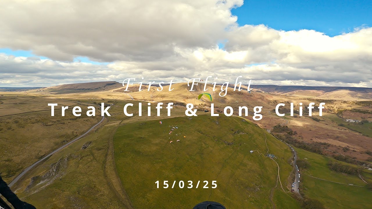Treak Cliff & Long Cliff, First Flight 15/03/25 - YouTube