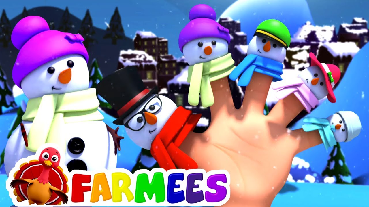 Snowman Finger Family | Jingle Bells + More Christmas Songs | Xmas ...