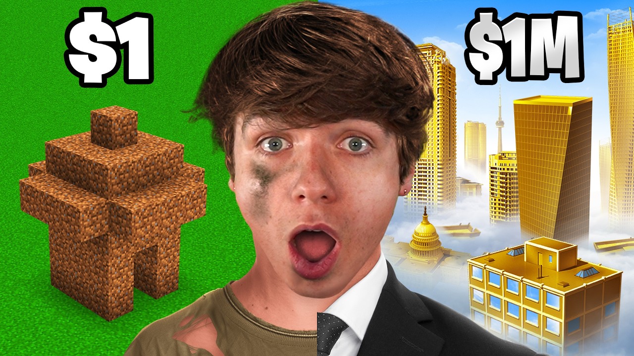 $1 vs $1,000,000 City in Minecraft! - YouTube