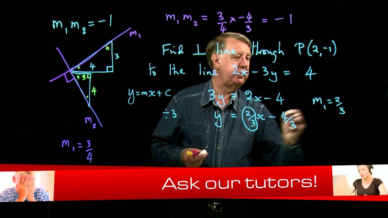 AS Core Maths 1.4 Perpendicular lines - YouTube