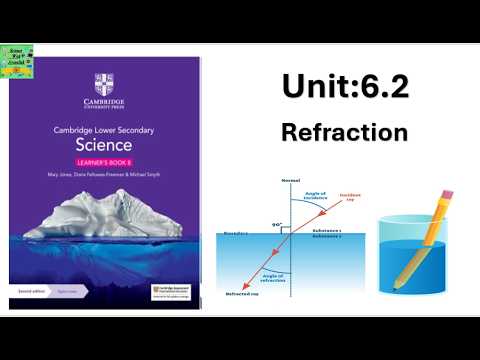 Cambridge grade 8 |unit :6.2| Refraction|Learners book| #science # ...