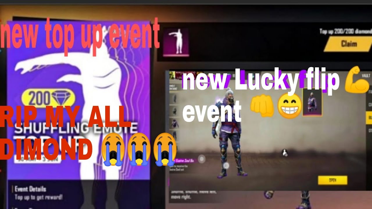 Shuffling new emot top up 200 diamnd and get free new rare emote /free ...