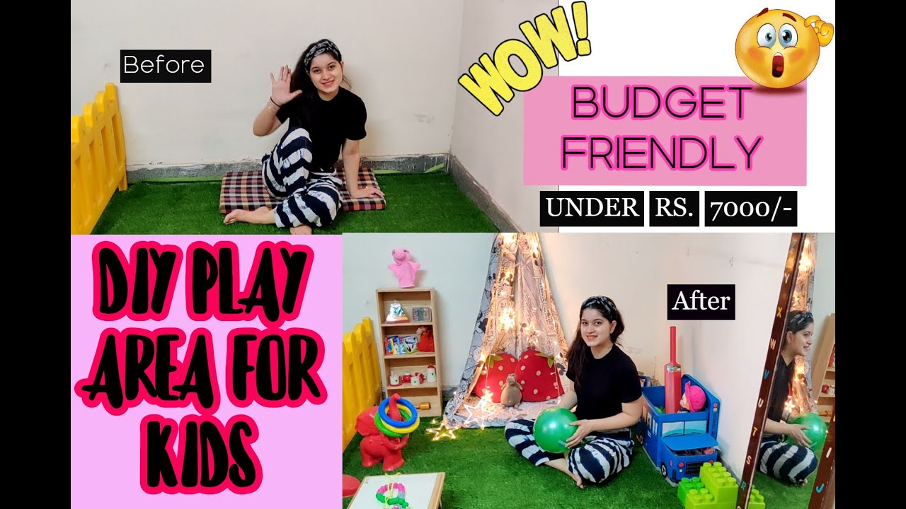 DIY Play area for kids| Create your own play area at home | Low-cost ...