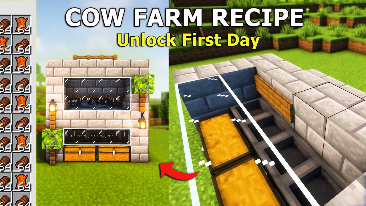 UNLOCKING First Cow Farm Recipe (Bedrock | Java) - YouTube