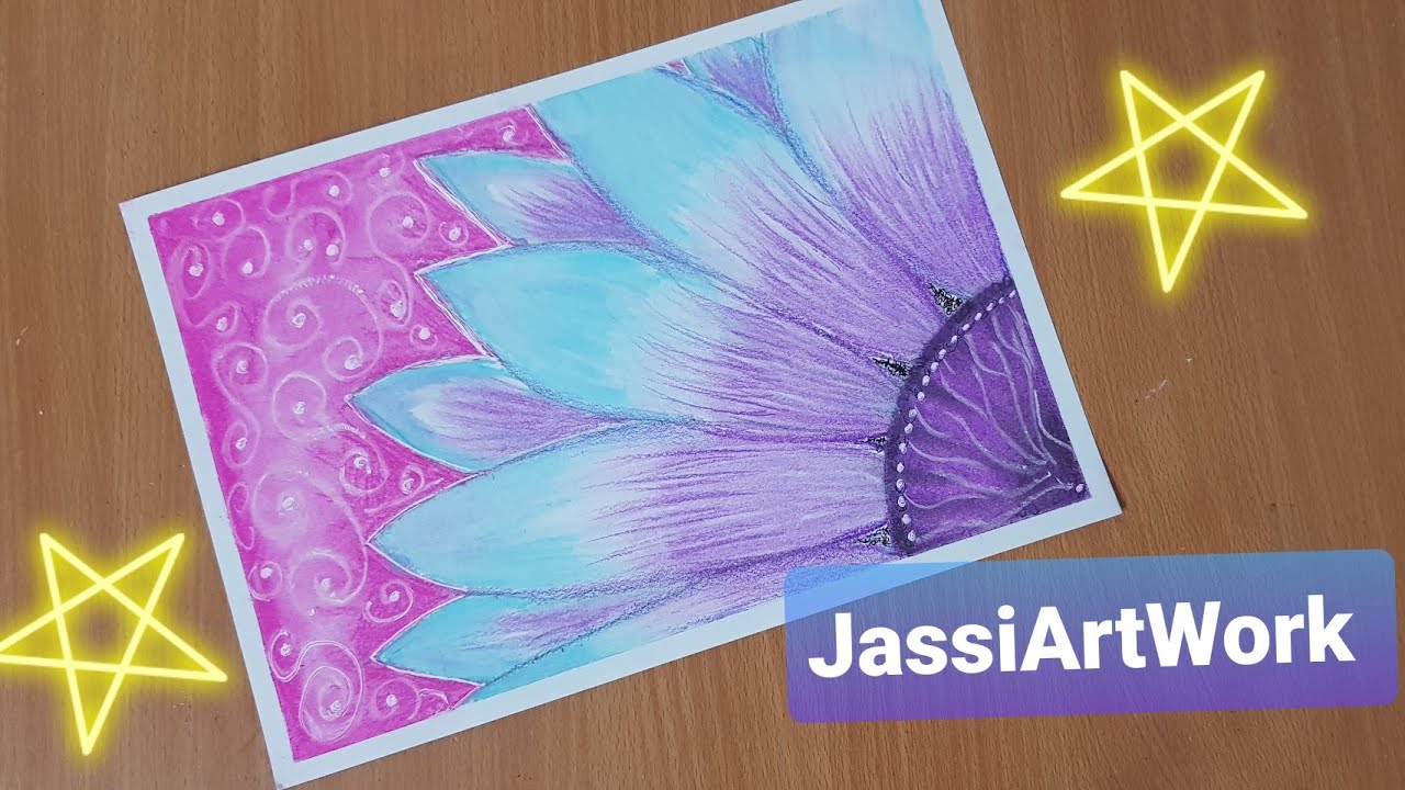 How to Do shading in Flower using soft pastels :) step by step guide ...